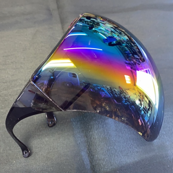 Accessories | Plastic Rainbow Metallic Face Shield Protector | Poshmark